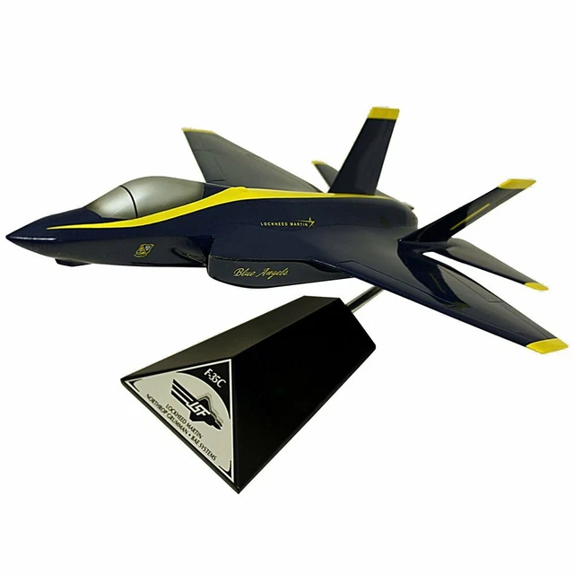 US NAVY LOCKHEED Martin F-35C Blue Angels Desk Display 1/40 Model ES ...
