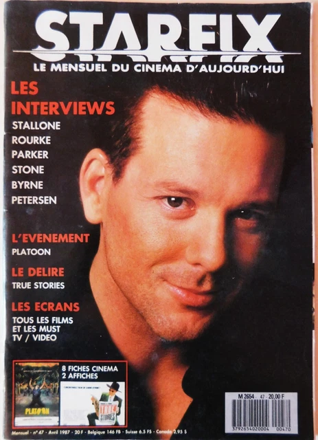 STARFIX MAGAZINE N° 47 1987 Mickey Rourke Stallone Parker Stone Platoon ...