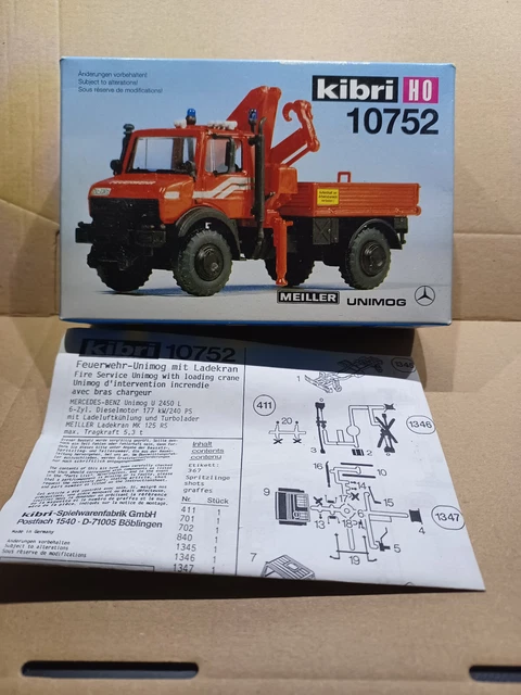 MERCEDES BENZ - Unimog - Meiller Kran Feuerwehr - OVP Kibri 1/87 Nr ...