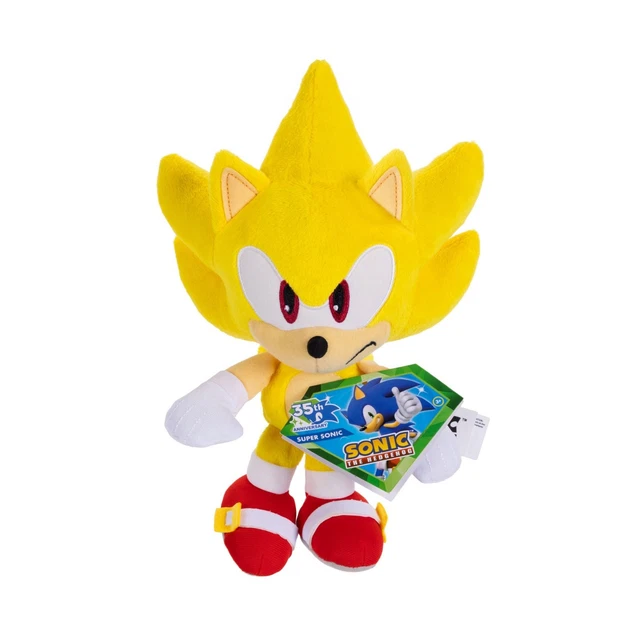 NEW SUPER SONIC The Hedgehog 8" Plush Soft Toy 35 Anniversary Official ...