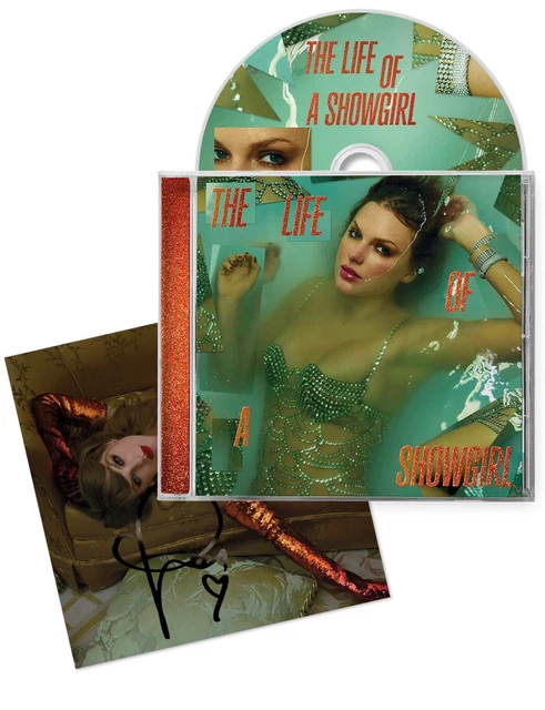 TAYLOR SWIFT THE Life of a ShowGirl CD Bundle + Hand Signed Photo 2 & 4 ...