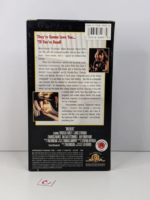 BREEDERS (VHS, 1986) - Tim Kincaid Horror MGM Movie Time $17.99 ...