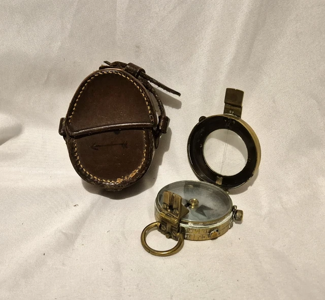 WW1 BRITISH ARMY Officers Early Verner's Pattern MkV Compass & Case £99 ...