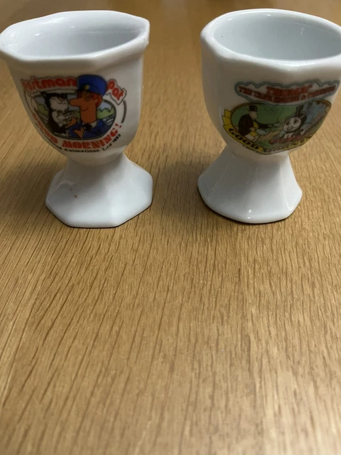 THOMAS THE TANK and Postman Pat Vintage Egg Cups £8.00 - PicClick UK