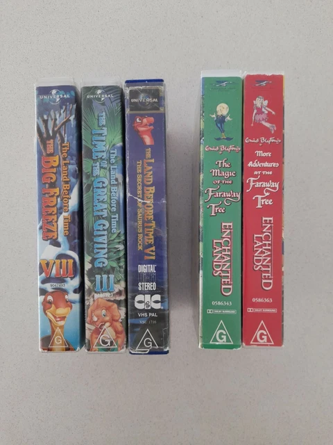 5 X BUNDLE: The Land Before Time x 3, The Magic Faraway Tree x 2 - VHS ...