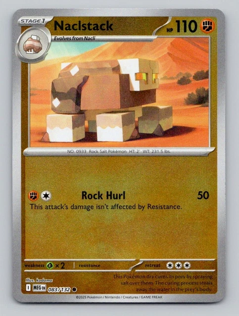 REVERSE HOLO NACLSTACK 083/132 Common ME01: Mega Evolution Pokemon £1. ...