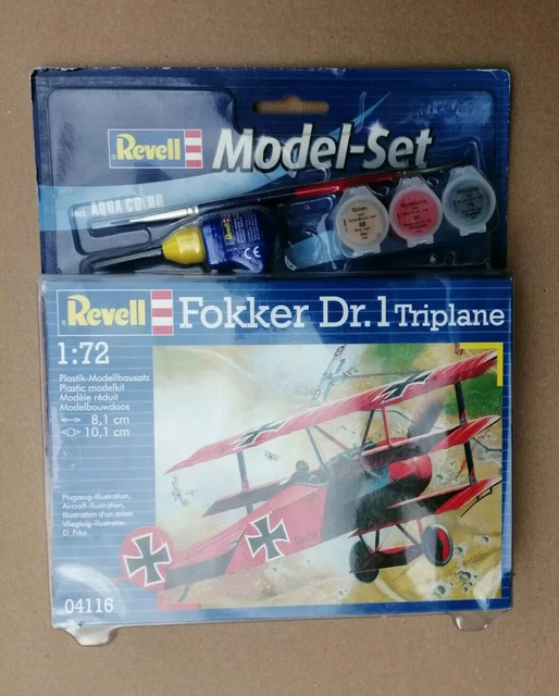 FOKKER DR.1 TRIPLANE - Red Baron WW1 Model Aircraft Kit. Revell 1:72 ...