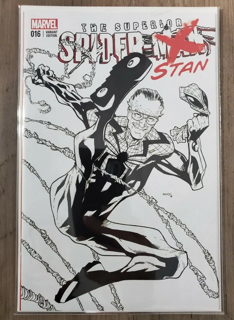 SUPERIOR SPIDER-MAN 16 Stan Lee "Spider-Stan" Fan Expo Variant in Mylar ...