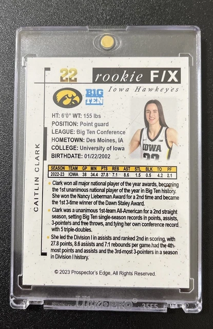 CAITLIN CLARK ROOKIE Card 2023-24 Iowa Hawkeyes Indiana Fever RC MINT ...