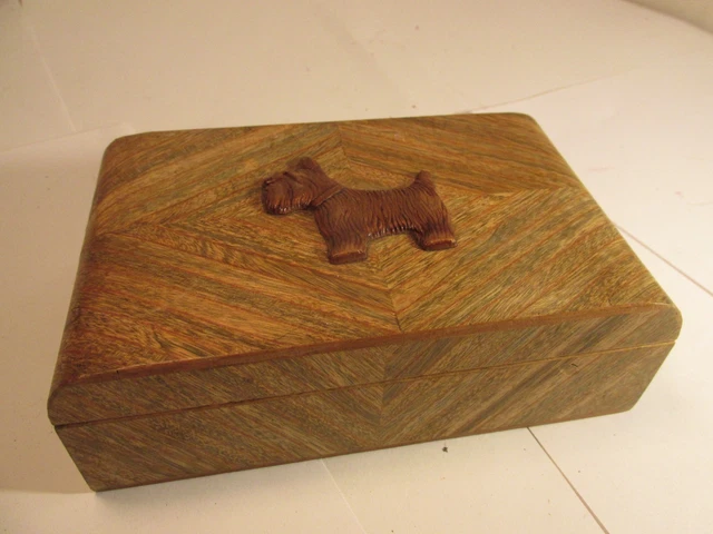 SCOTTIE DOG WOODEN box c1920s? £2.85 - PicClick UK
