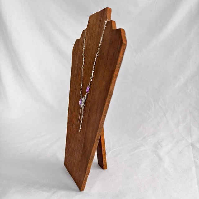 BUSTE DE PRÉSENTATION de collier en bois pour photographie, comptoir de EUR 23,63 - PicClick FR