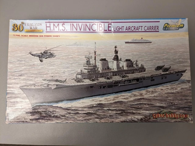 DRAGON HMS INVINCIBLE Aircraft Carrier Falklands War Ship Model Kit ...