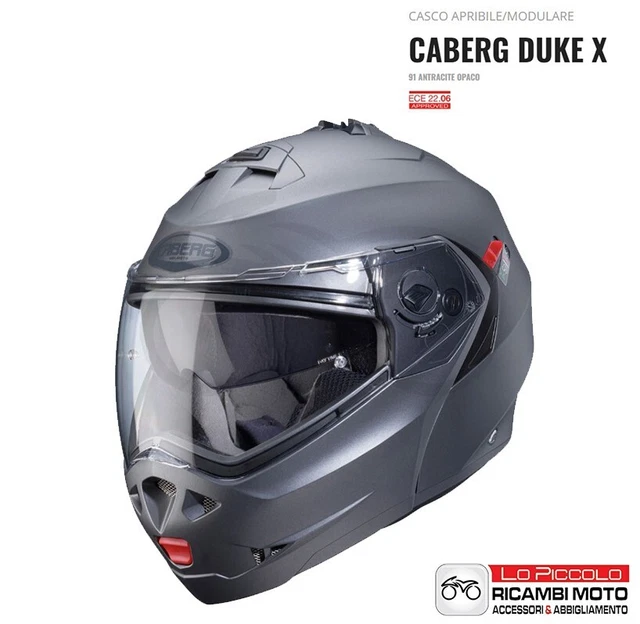 CASCO APRIBILE/MODULARE CABERG Duke X Ece 22.06 Antracite Opaco Xl 61 ...