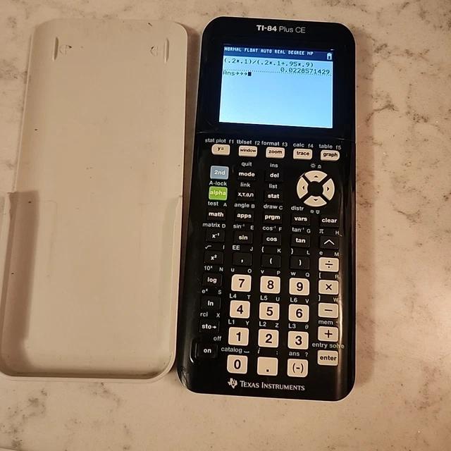 TEXAS INSTRUMENTS TI-84 Plus CE graphing calculator - White - Tested ...