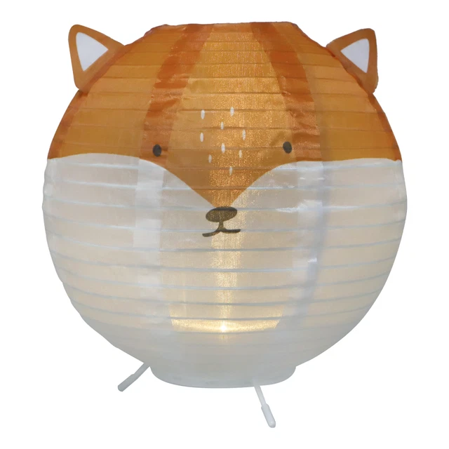 FABRIC LANTERN TABLE Lamp - Fox Shaped Foldable Lantern Night Light For ...
