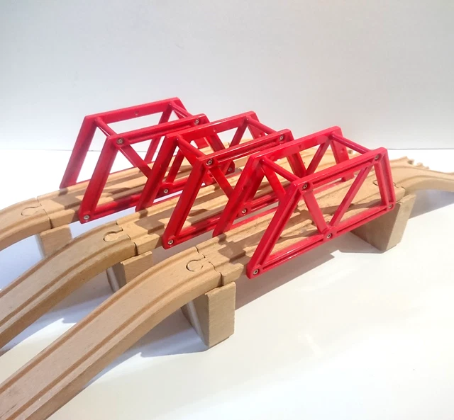 WOODEN RAILWAY TRAIN - BRIO Girder Bridge x 3 - Learning Curve Thomas ...