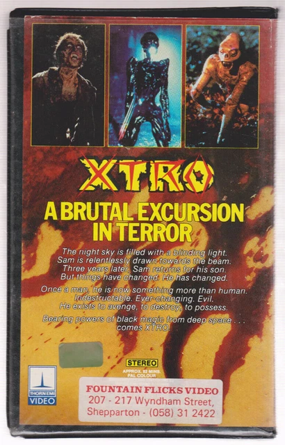 RARE VHS VIDEO Tape XTRO Big Box Ex-Rental Clamshell Horror Thorn EMI ...