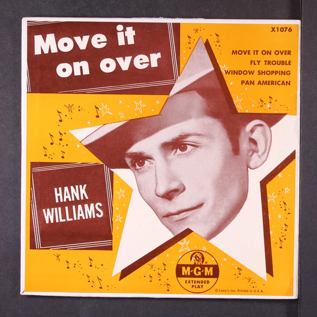HANK WILLIAMS : move it on over MGM 7" EP 45 TR/MIN EUR 44,18 - PicClick FR