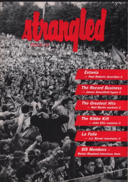 STRANGLERS STRANGLED VOLUME 3 Number 33 fanzine UK 24 page official ...
