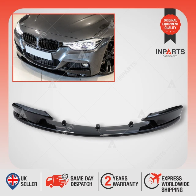 FOR BMW 3 F30 F31 Front Bumper Lip Splitter Gloss Black M Style Spoiler ...