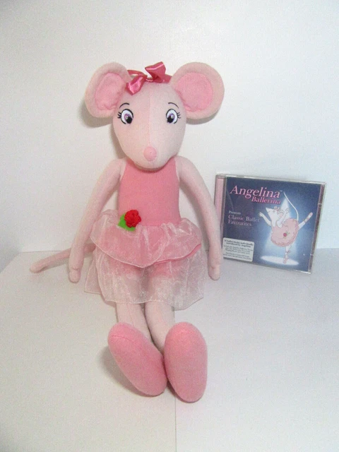 ANGELINA BALLERINA MOUSE Doll & Classic Ballet Cd Plush Soft Toy Bundle ...