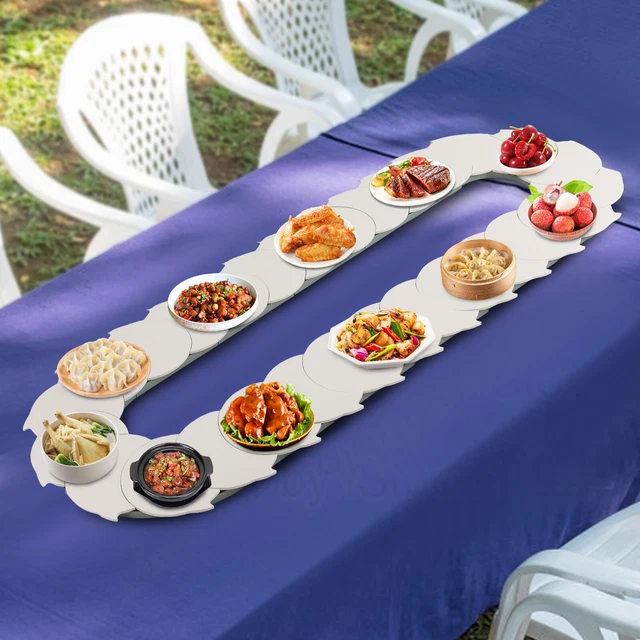 SWIVEL ADJUSTABLE DINING Table Rotating Serving Food Turntable Milk ...