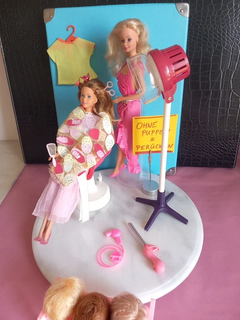 BARBIE VINTAGE 70S Collector Superstar Era Barber Salon 11pcs Hood ...