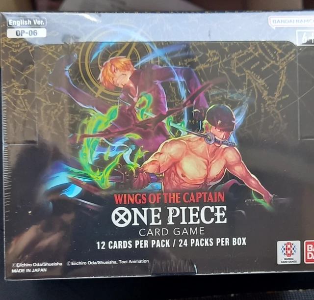 ONE PIECE WINGS OF THE CAPTAIN Display Box 24 Booster Packs OP-06 New ...