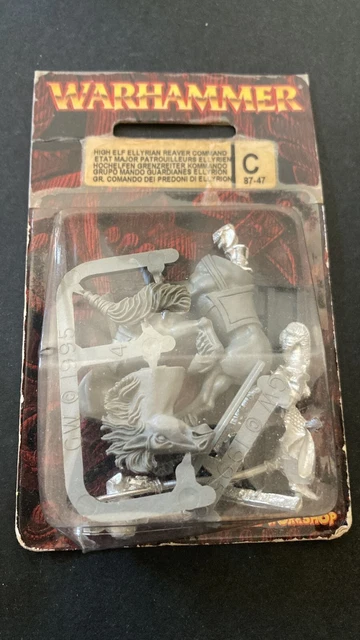 WARHAMMER FANTASY HIGH Elf Ellyrian Reaver Command Group Metal Games ...