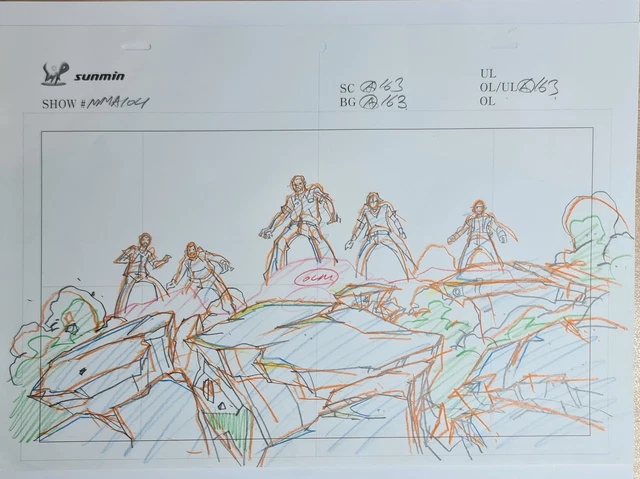 MARVEL AVENGERS ASSEMBLE Production Animation Cel Drawing: 1971 $35.00 ...