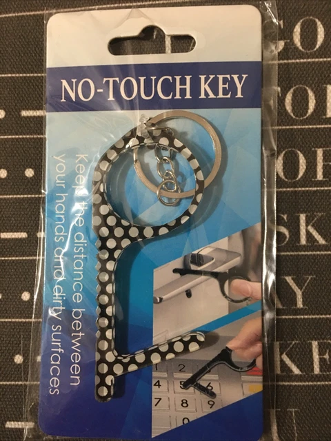 NO TOUCH KEY Antimicrobial Door keyboard Safe Hook Key chain Tool Avoid ...