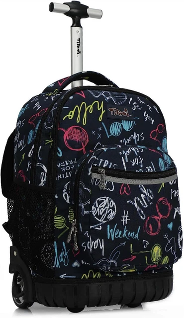 ROLLING BACKPACK 19 Inch Wheeled LAPTOP Boys Girls Travel School ...