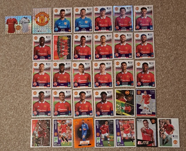 PANINI PREMIER LEAGUE Stickers 2023 Manchester United Full Set Of All ...