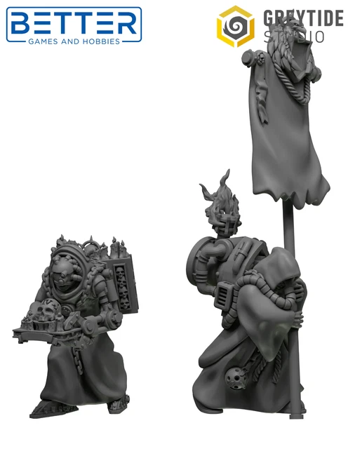 SERVITORS, 3D PRINTED wargaming miniatures. Suitable for Warhammer 40k ...