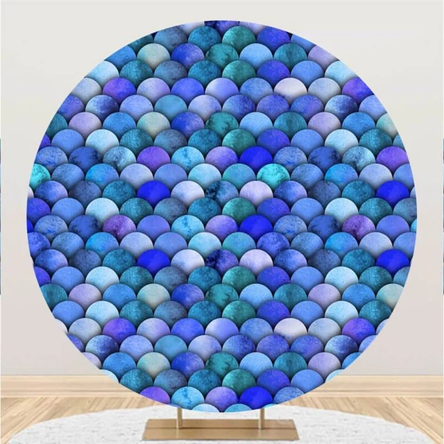 BLUE SIMPLE CIRCLE Baby Shower Backdrop Decoration $38.01 - PicClick AU