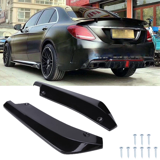 GLOSS BLACK REAR Diffuser Bumper Lip Splitter Canard For Mercedes Benz ...