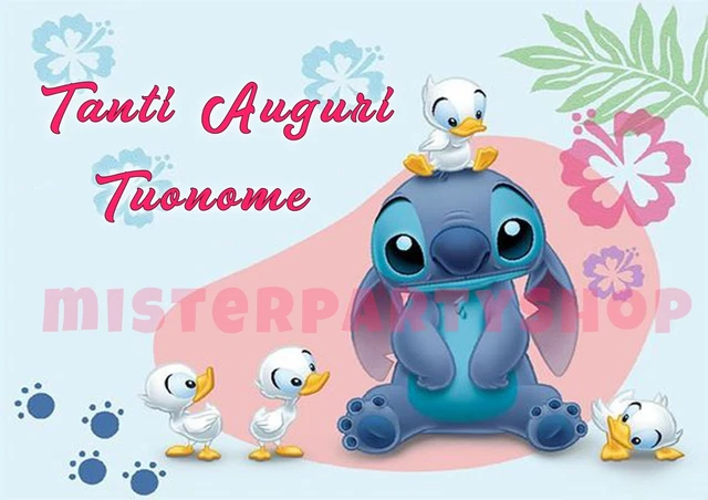 CIALDA - OSTIA per torte Stitch Rettangolare - Personalizzabile! Anche ...