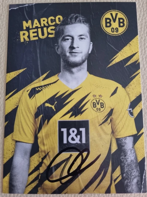 MARCO REUS BORUSSIA Dortmund 2020/2021 Autogrammkarte mit original ...