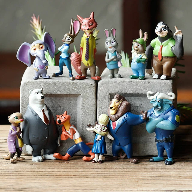 1 SET 12 Disney Zootopia Figure Figures Figurine Cake Topper Ornament ...