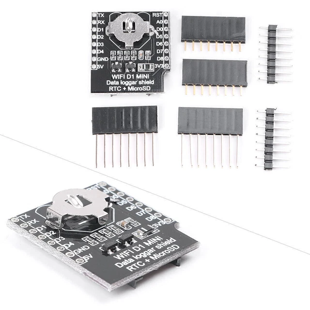 MICRO SD WEMOS D1 Data Logger Shield+RTC DS1307 Clock Kits For Arduino ...