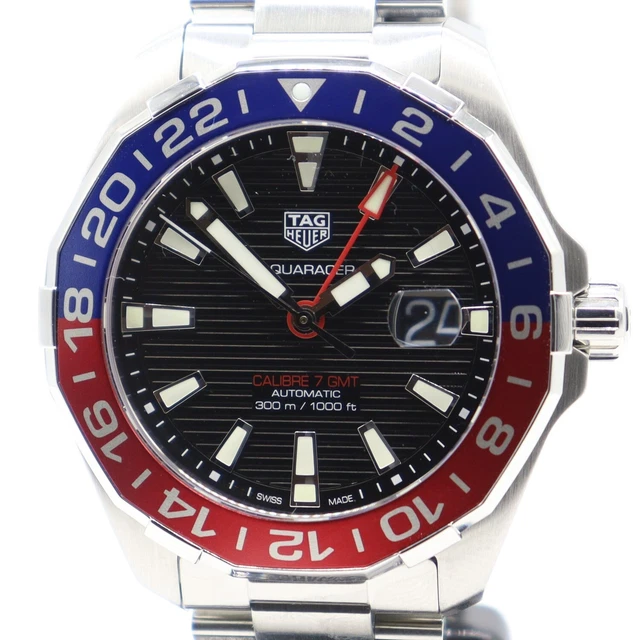 TAG HEUER AQUARACER Pepsi GMT watch serviced by Tag Heuer Tag warranty ...
