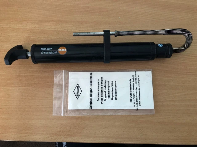TESTO 0632.0307 SOOT Pump Oil Burner/Boiler Smoke Pump Gun Gauge £79.99 ...