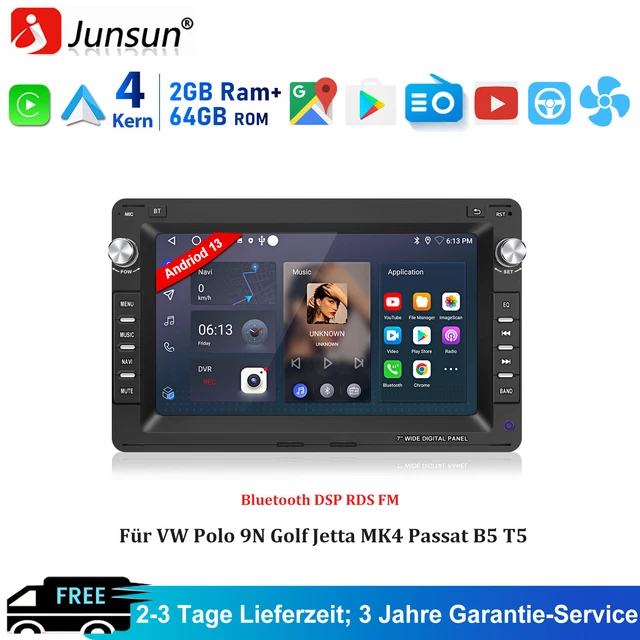 DAB+ ANDROID 13 Autoradio GPS NAVI Für VW Polo 9N Golf IV Jetta MK4 Passat B5 T5 EUR 164,99 ...