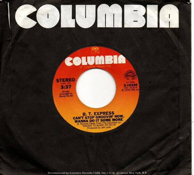 B T EXPRESS:CAN'T Stop Groovin Now wanna do it some more/Herbs:US Columbia: £6.52 - PicClick UK