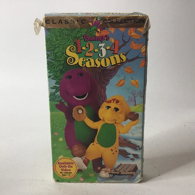 BARNEY - BARNEYS 1-2-3-4 saisons (VHS, 1996) été automne printemps ...