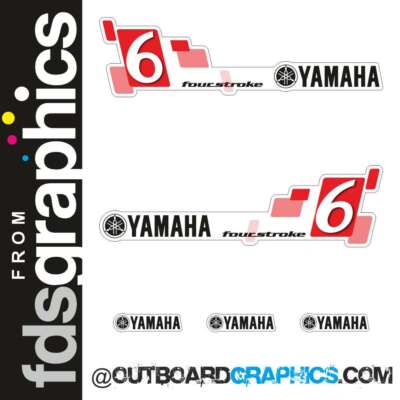 YAMAHA 6HP 4 stroke (2011) outboard decals/sticker kit £25.95 - PicClick UK