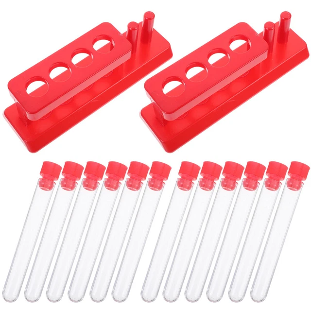 VIALS TUBES SCIENCE Learning Tools Experiment Test Student Flat Beaker ...