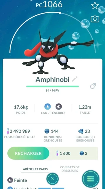AMPHINOBI SHINY / Greninja Shiny Pokémon GO 30 Jours EUR 3,00 - PicClick FR