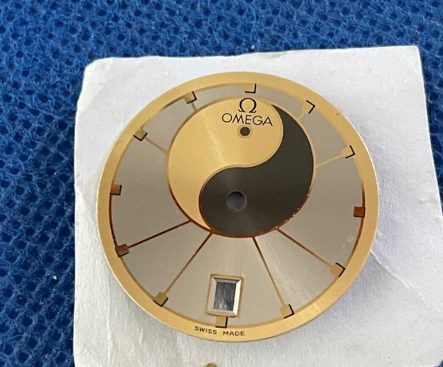 GENUINE OMEGA YIN Yang Quartz dial 26,4mm for cal. 1430 & hands (1/7504 ...