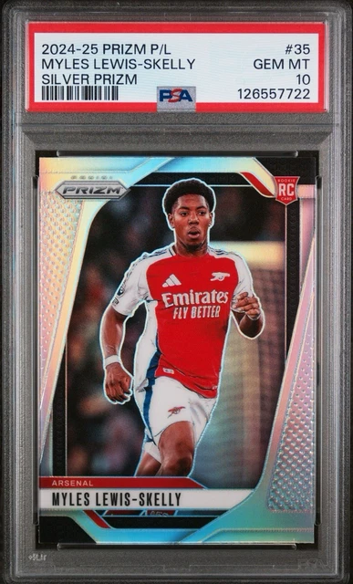 2024-25 PANINI PRIZM EPL Myles Lewis-Skelly Silver Prizm Rc Rookie PSA ...